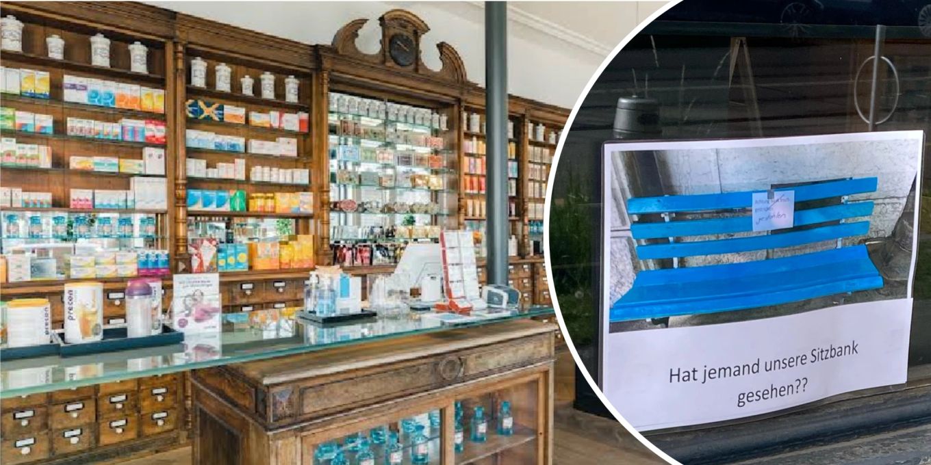 Diebe klauen Berner Apotheke das Bänkli – Inhaber ratlos | Nau.ch