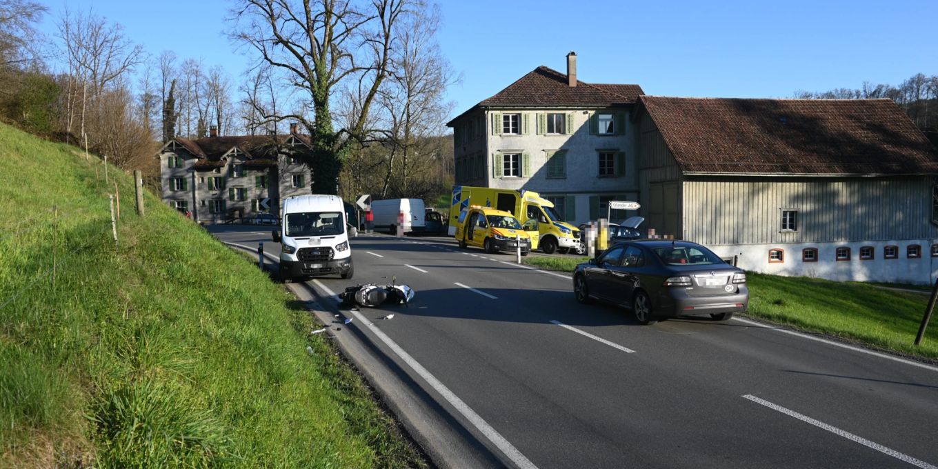 Gossau SG: Motorradfahrer (17) bei Kollision verletzt | Nau.ch