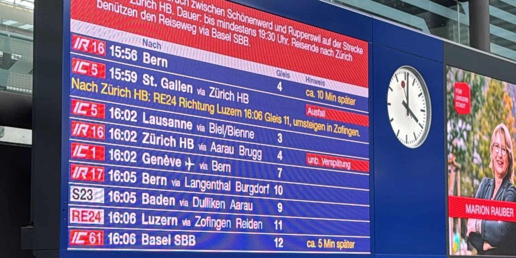 Unterbrechung zwischen Olten und Zürich aufgehoben | Nau.ch