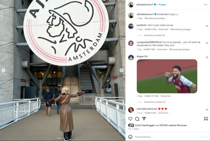 Alisha Lehmann (25) gönnt sich Trip nach Amsterdam – im Privat-Jet | Nau.ch