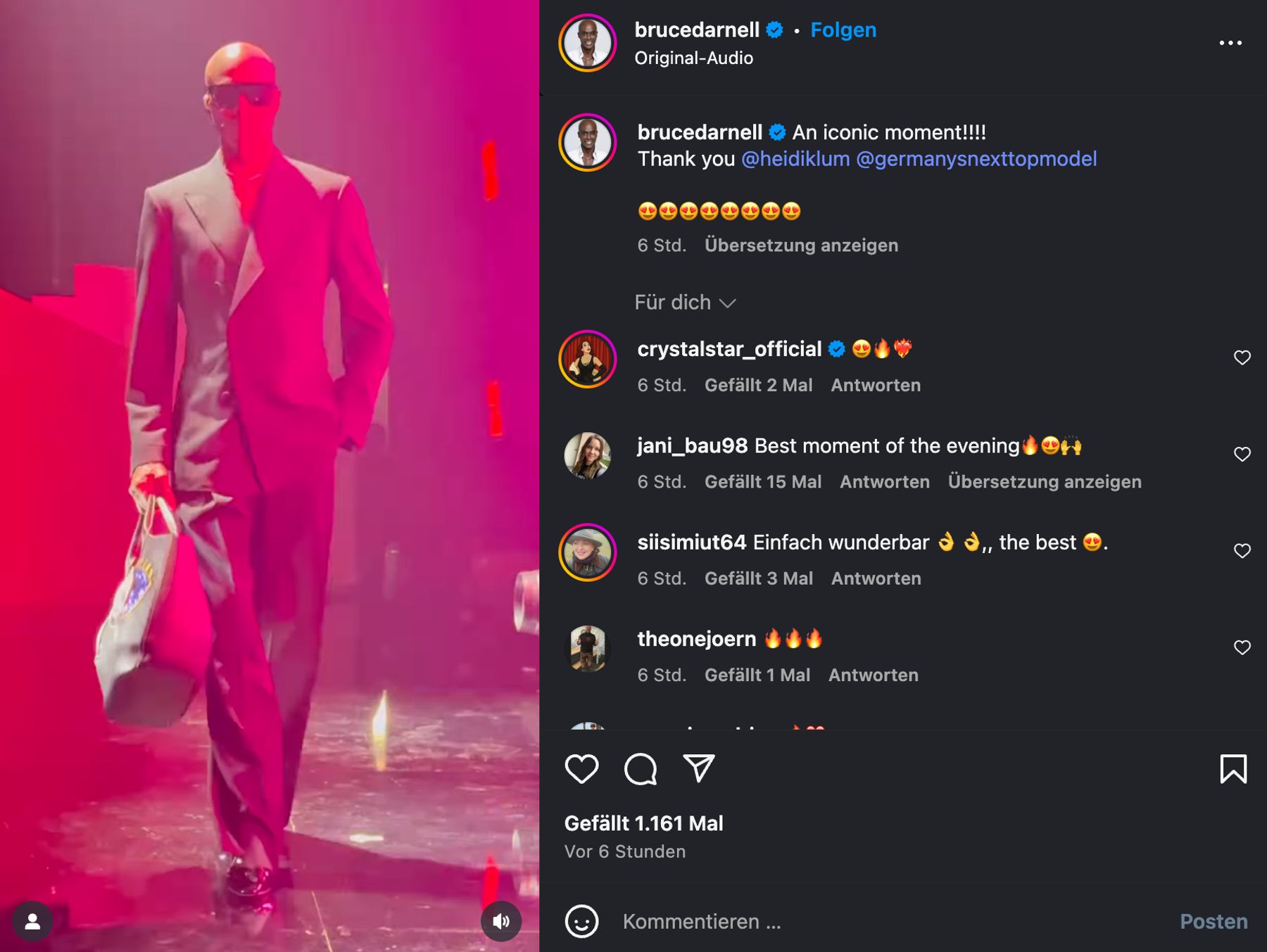 Bruce Darnell begeistert beim GNTM-Finale | Nau.ch