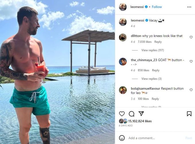 Lionel Messi sorgt mit Ferien-Foto bei seinen Fans für Besorgnis | Nau.ch