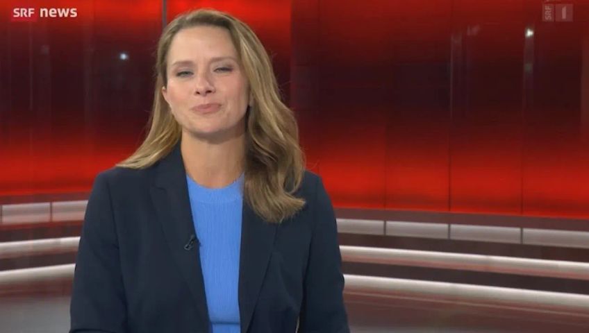 SRF: Verschluckt! Moderatorin kämpft eine Minute vor der Kamera