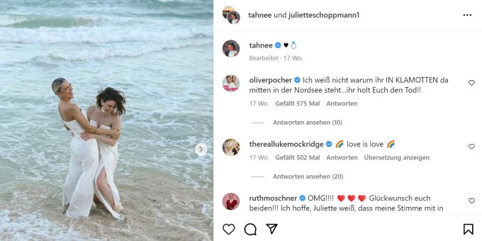 Juliette Schoppmann und Tahnee reden erstmals über Beziehung | Nau.ch Juliette Schoppmann und Tahnee reden erstmals über Beziehung | Nau.ch