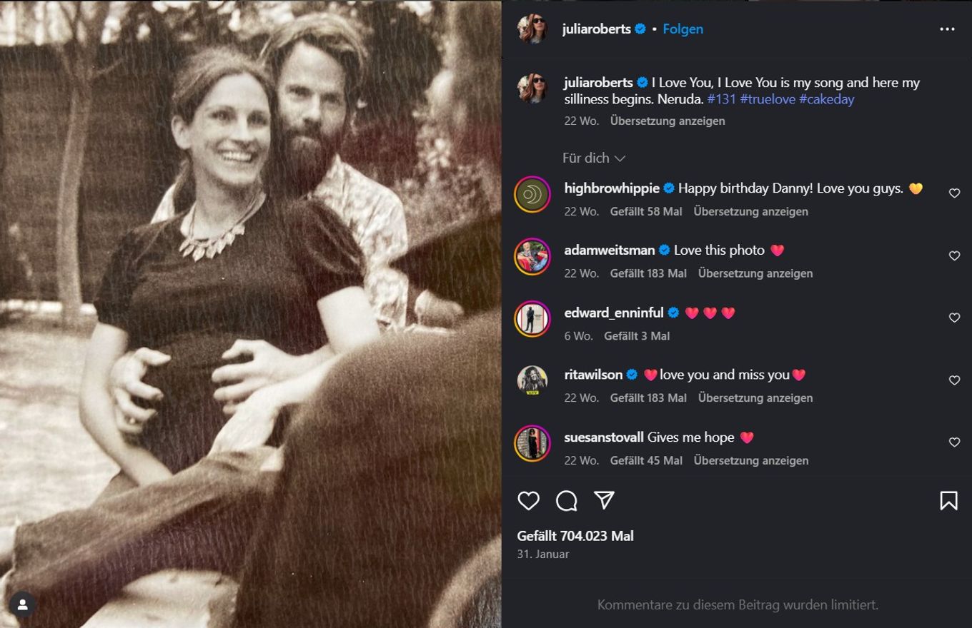 Julia Roberts feiert 23 Jahre Ehe mit Danny Moder | Nau.ch