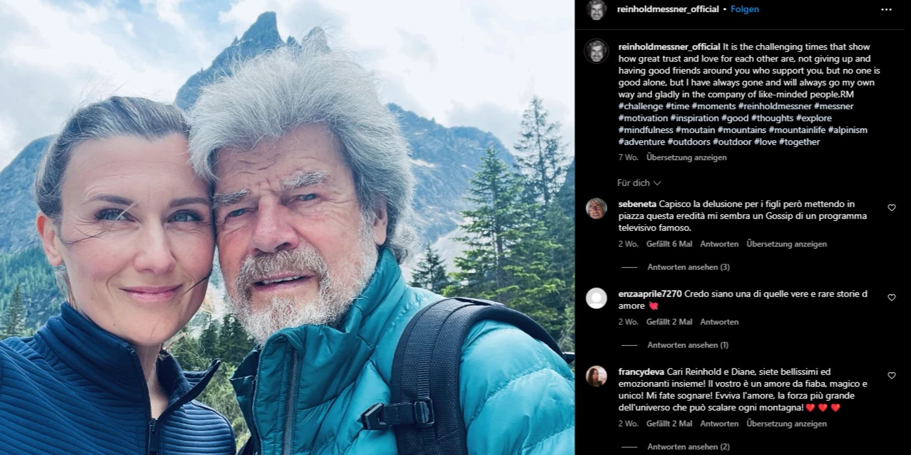 Messners Ehefrau über Erbstreit: eine Welt, die ich kaum fassen kann ...