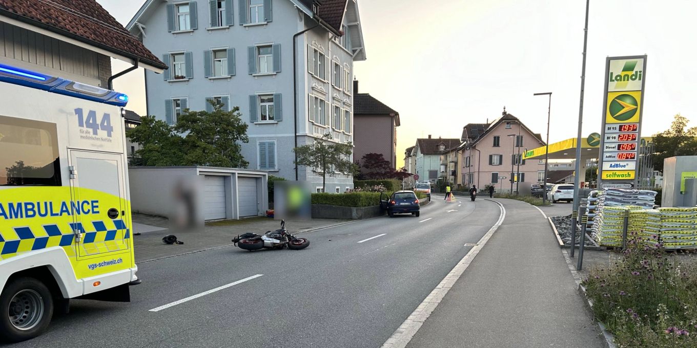 Kollision in Goldach SG: Motorradfahrer (20) unbestimmt verletzt | Nau.ch