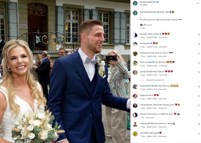 YB: Goalie David von Ballmoos hat seine Sarina geheiratet | Nau.ch