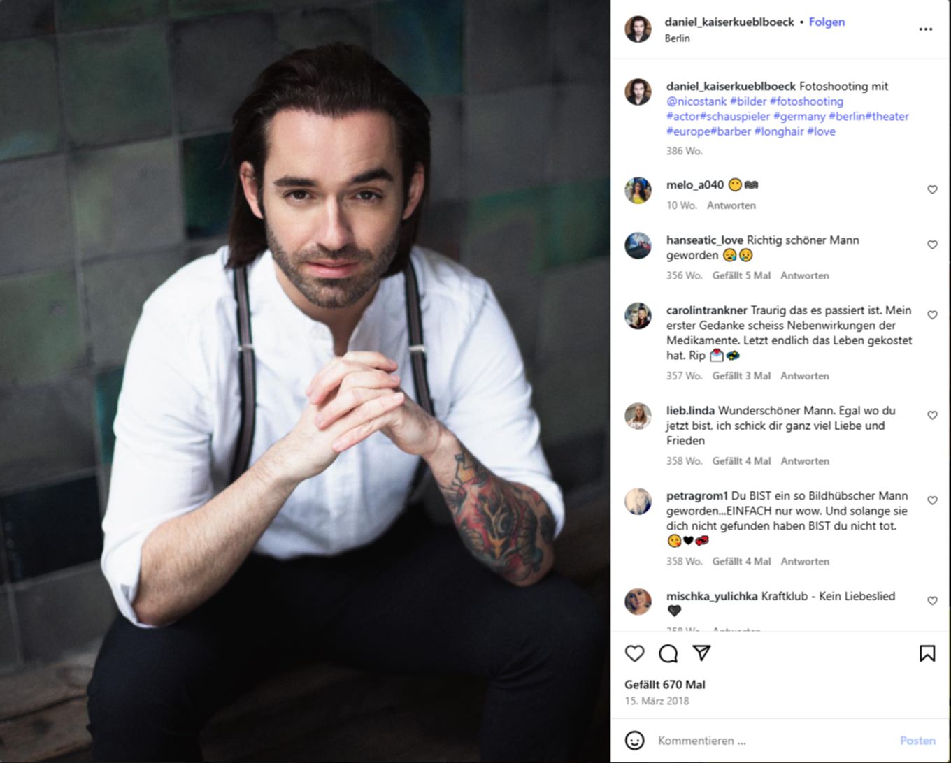 Fans spekulieren nach Insta-Posts: Lebt Daniel Küblböck noch? | Nau.ch