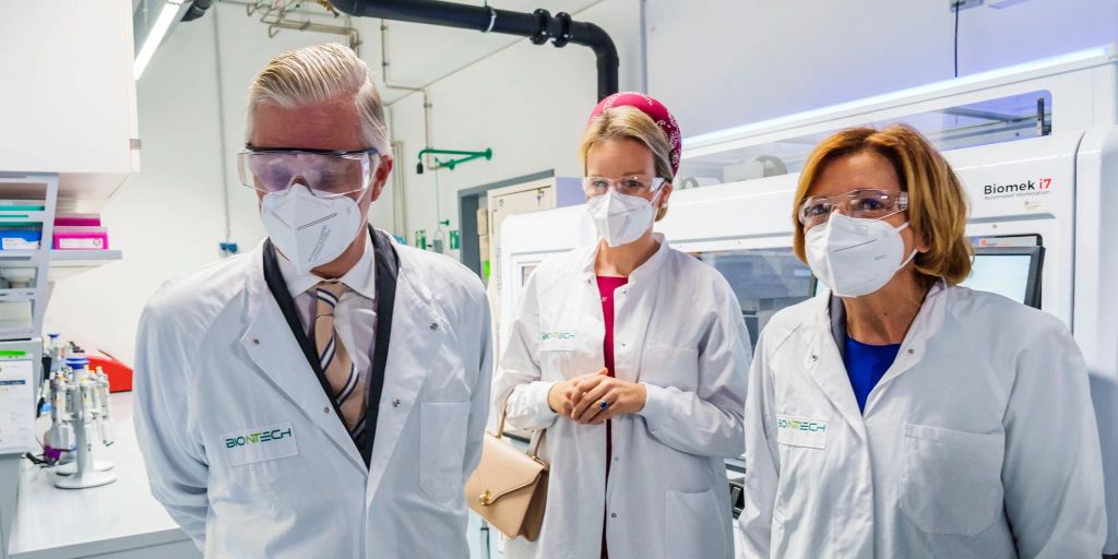Belgisches Königspaar besucht Biontech-Zentrale