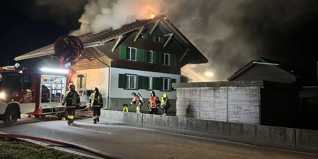 Lützelflüh-Goldbach BE: Haus nach Brand nicht mehr bewohnbar