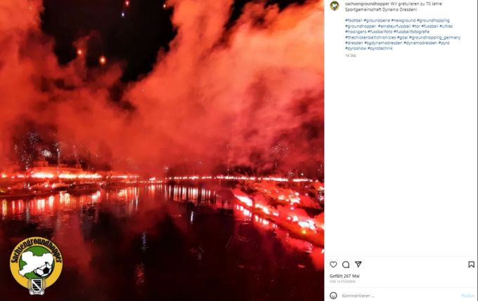 Dynamo Dresden: Ultras feiern 70. Geburtstag mit Mega-Pyroshow | Nau.ch