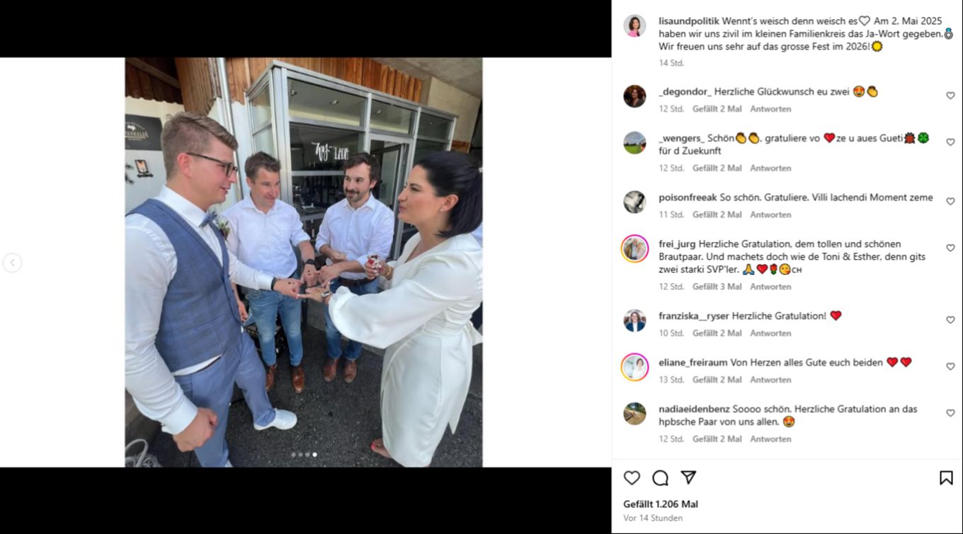 SVPler Mike Egger hat eine FDPlerin geheiratet | Nau.ch