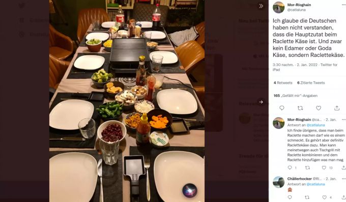 Deutsche machen unser Raclette zum Tischgrill | Nau.ch