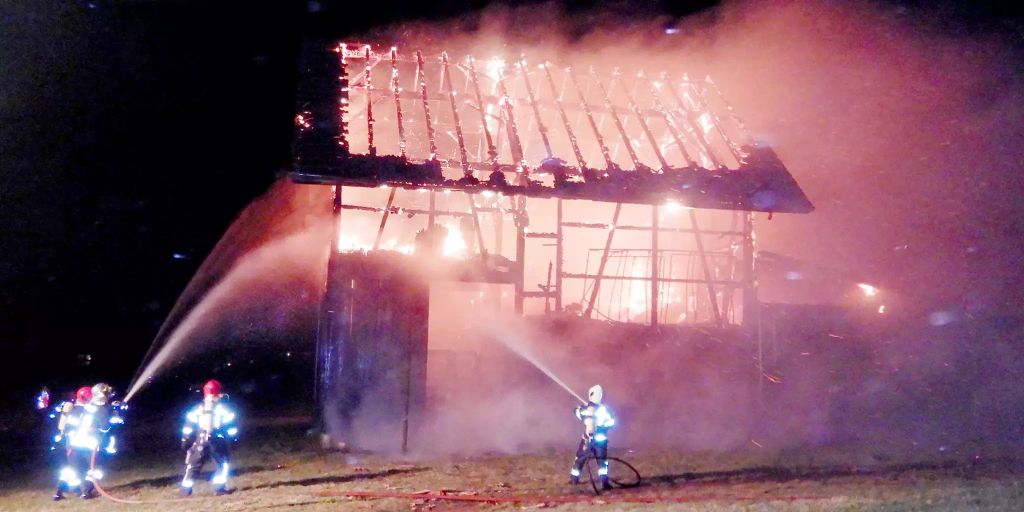 Siegershausen TG: Scheune in Vollbrand