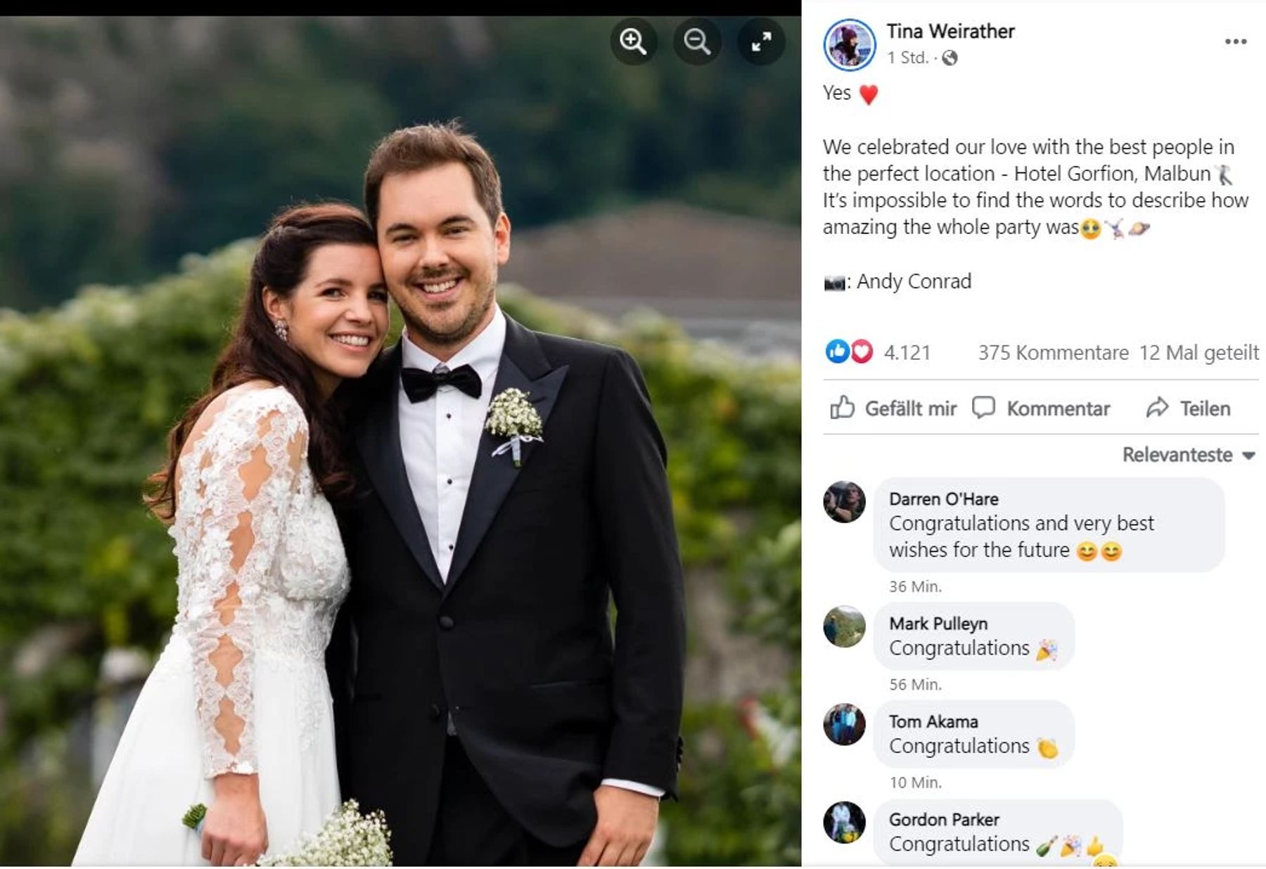 Tina Weirather und Fabio Nay geben sich das Ja-Wort | Nau.ch