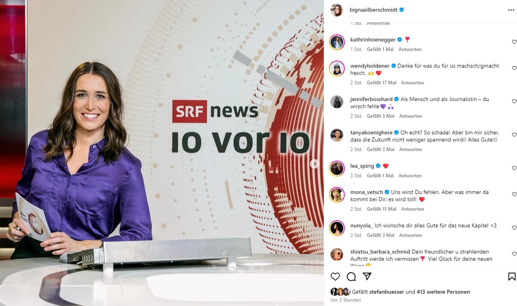 SRF: Bigna Silberschmidt überrascht mit Abgang sogar Arbeitsgspänli ...