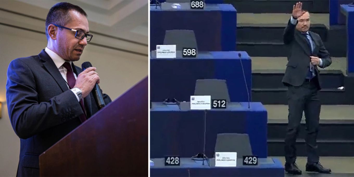 Angel Dschambaski zeigt Hitlergruss im Europaparlament | Nau.ch