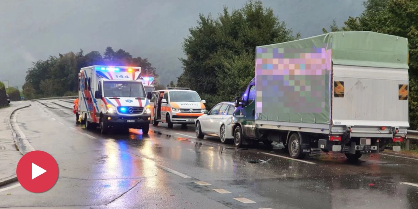 Mitlödi GL: Strasse nach schwerem Unfall mehrere Stunden gesperrt | Nau.ch