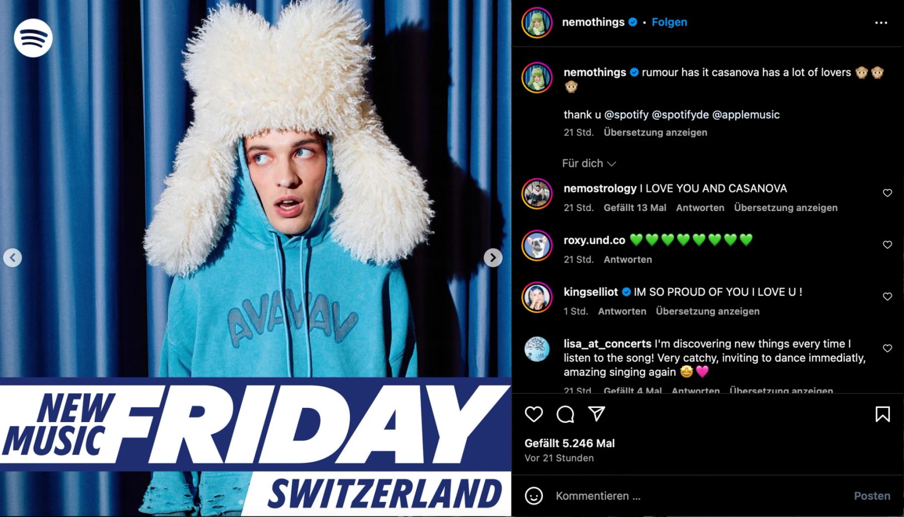 Nemo veröffentlicht neuen Song «Casanova» | Nau.ch