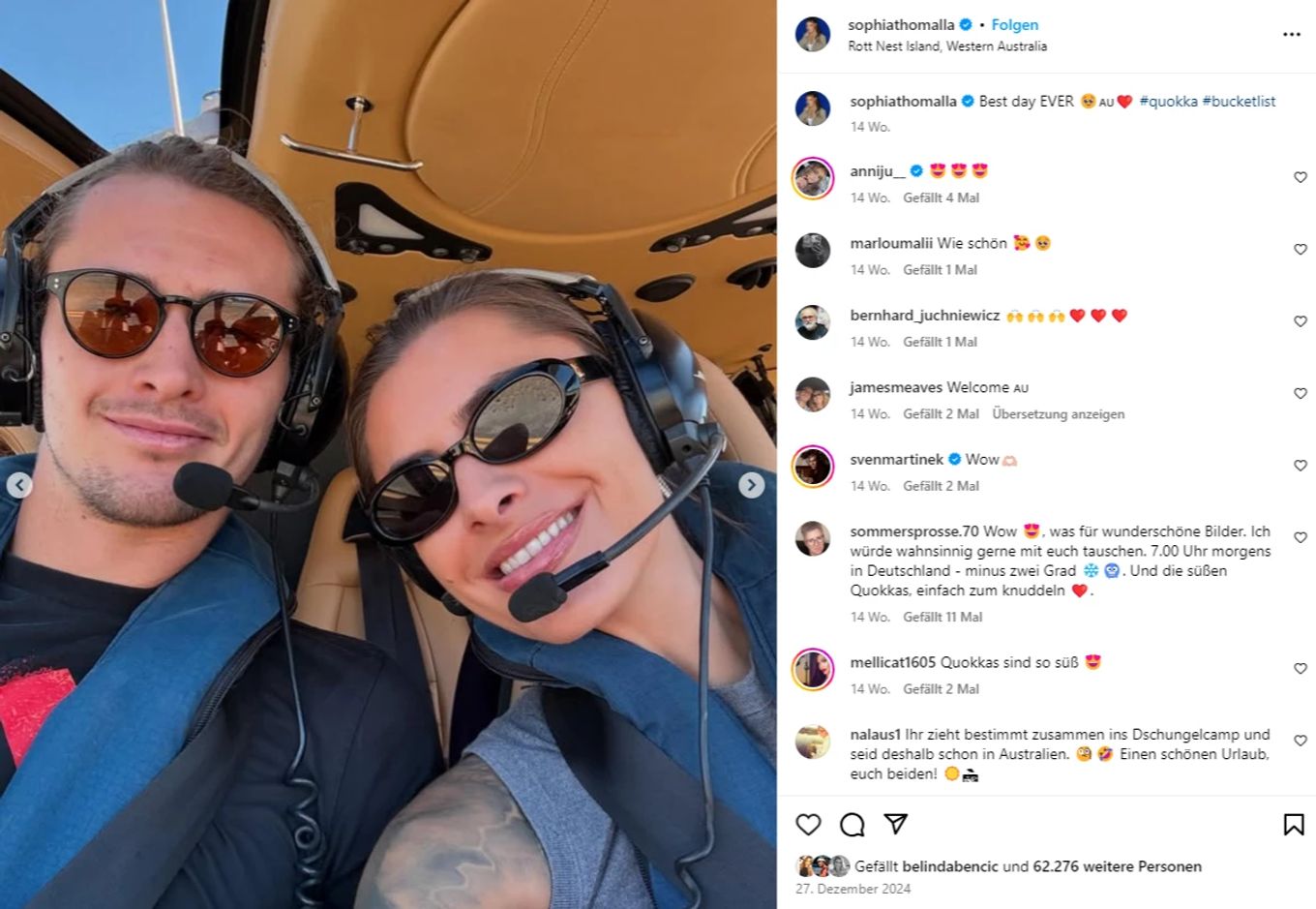 Alexander Zverev spricht über Baby-Pläne mit Freundin Thomalla | Nau.ch