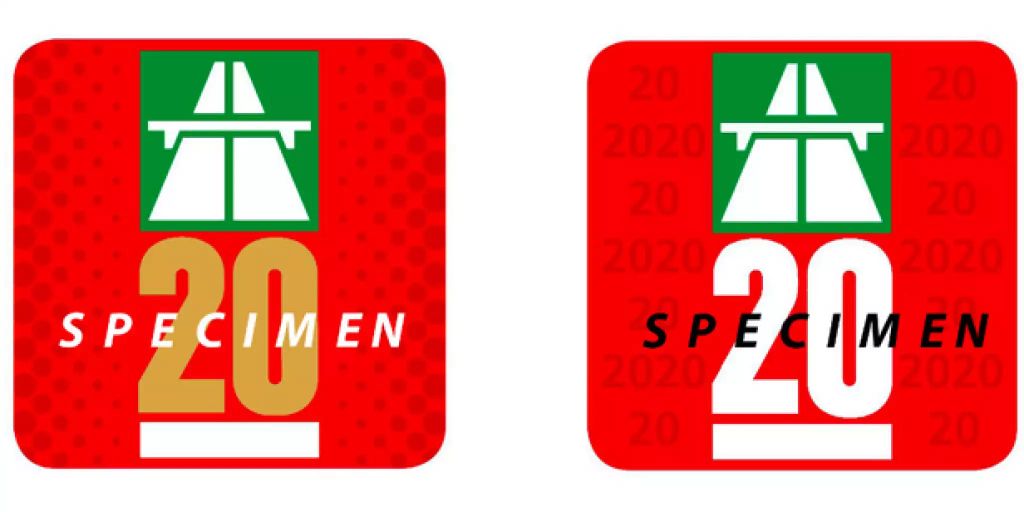 So sieht die Autobahnvignette von 2020 aus