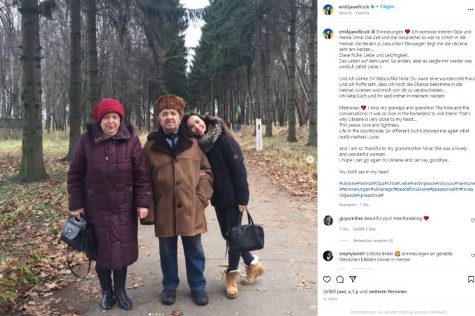 Schlagerstar Emilija Wellrock verliert im Krieg ihren Papa | Nau.ch
