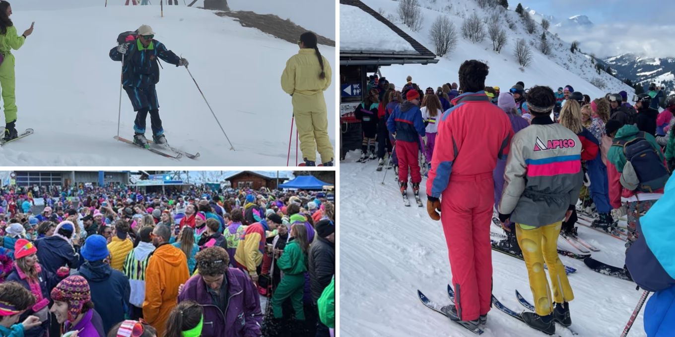 Adelboden-Lenk: Hunderte im schrillen 80er-Jahre-Look auf Skipiste | Nau.ch