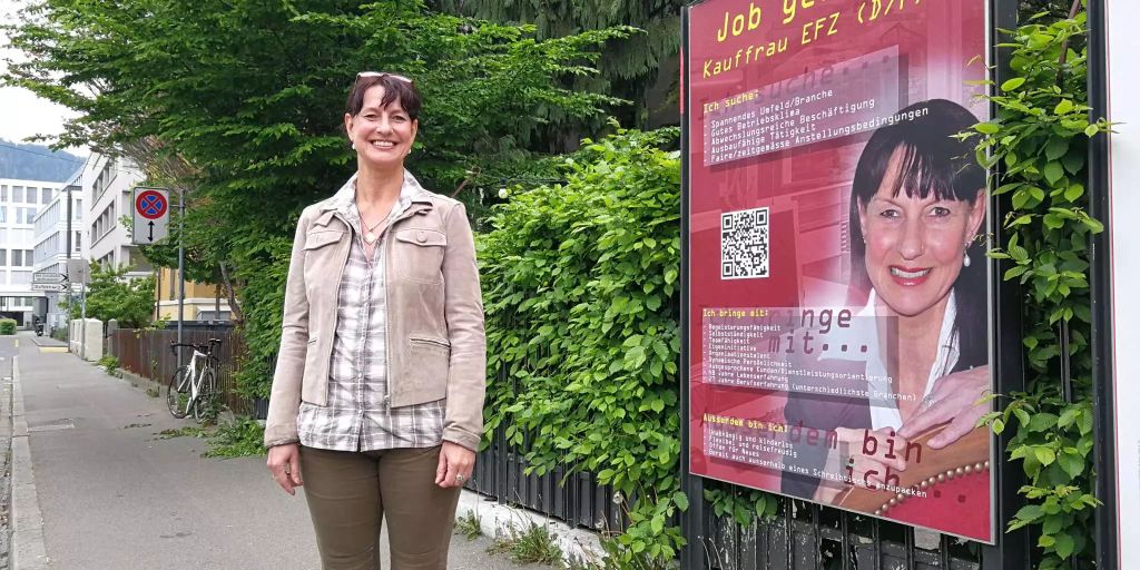Katrin Benz (48) findet Job dank Plakatwerbung