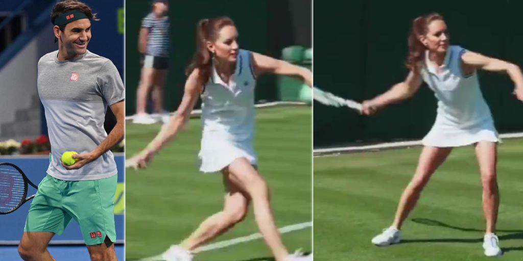 Match gegen Roger Federer - 1:0 für die Muckis von Prinzessin Kate