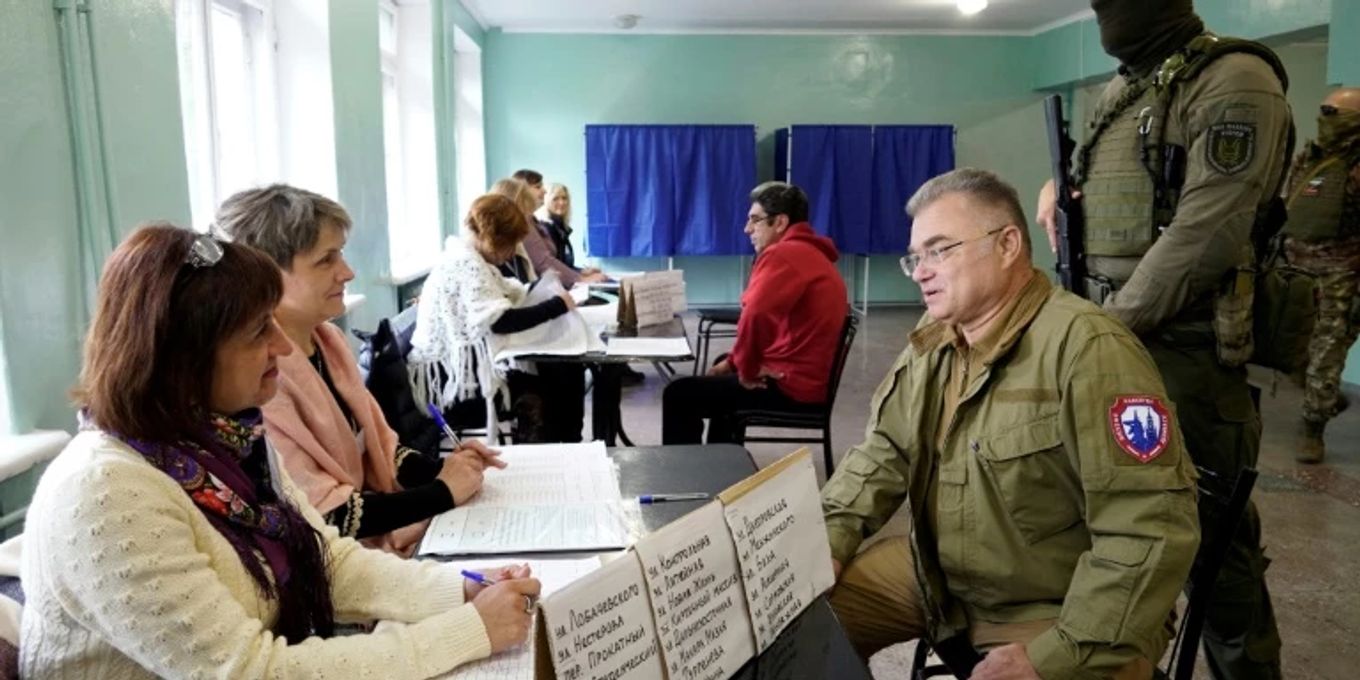 Erste Ergebnisse nach Abschluss der «Referenden» in der Ukraine ...