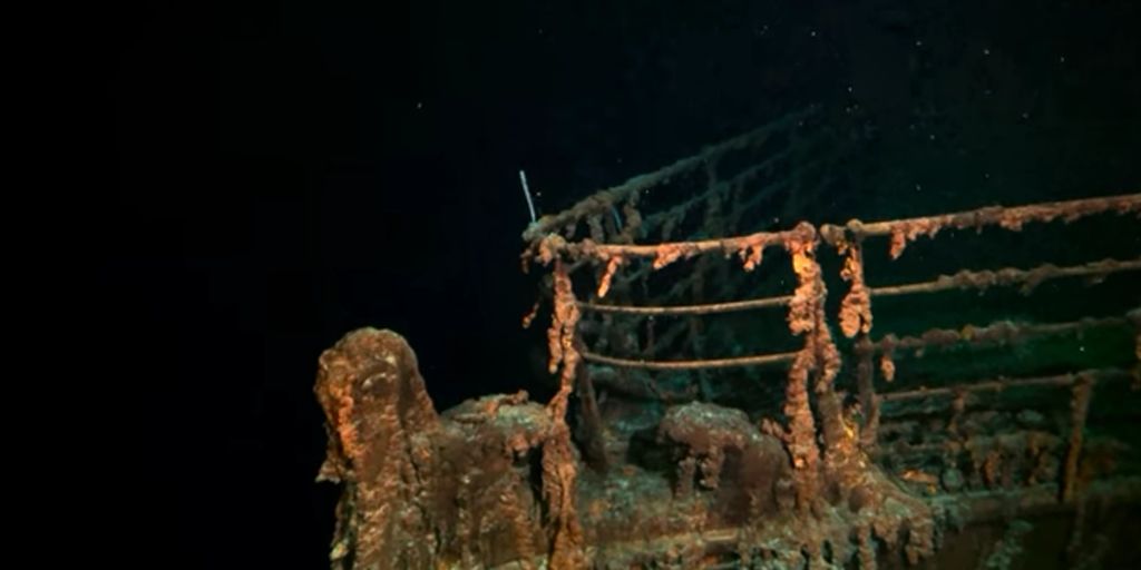 Wrack von Titanic in einer Video-Tour auf YouTube zu sehen
