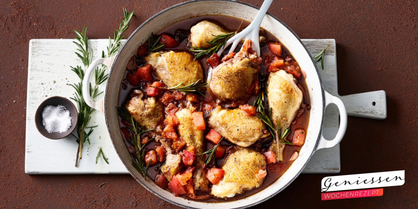 Pouletschenkel mit Tomaten, Speck und Rosmarin | Nau.ch
