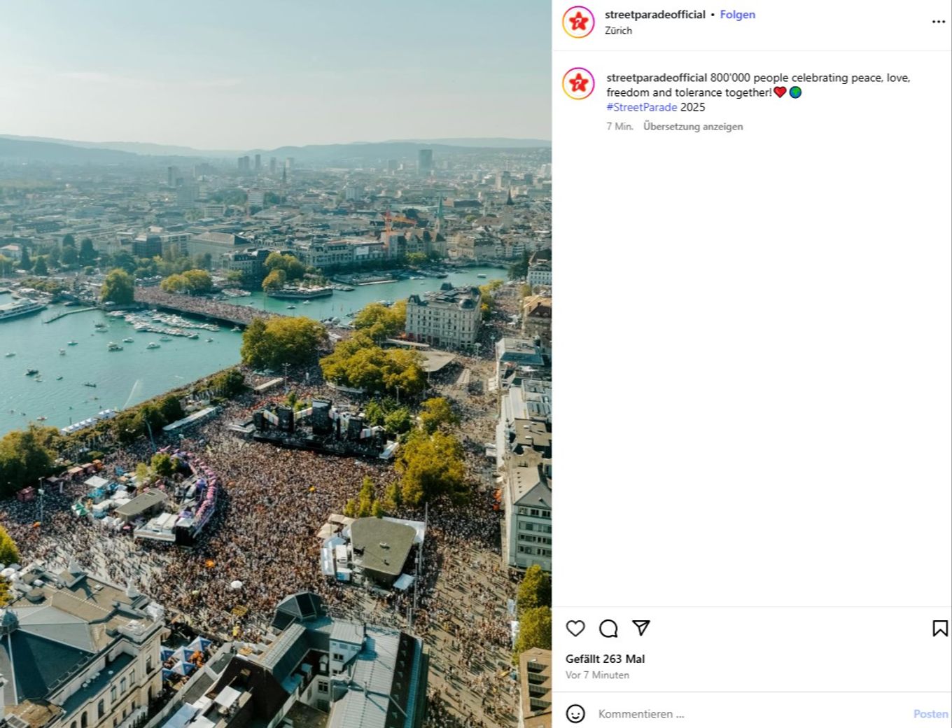 Weniger als letztmals: 800‘000 feierten an der Street Parade | Nau.ch