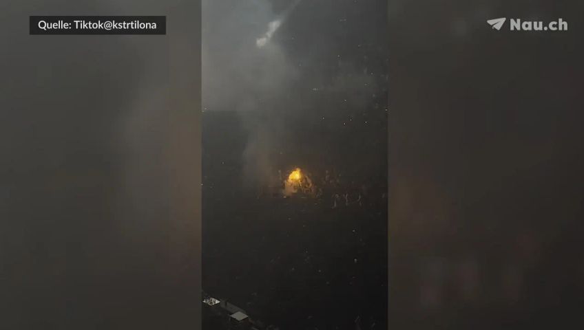 Im Hallenstadion: Chaot wirft an Travis-Scott-Konzert Pyro in Menge