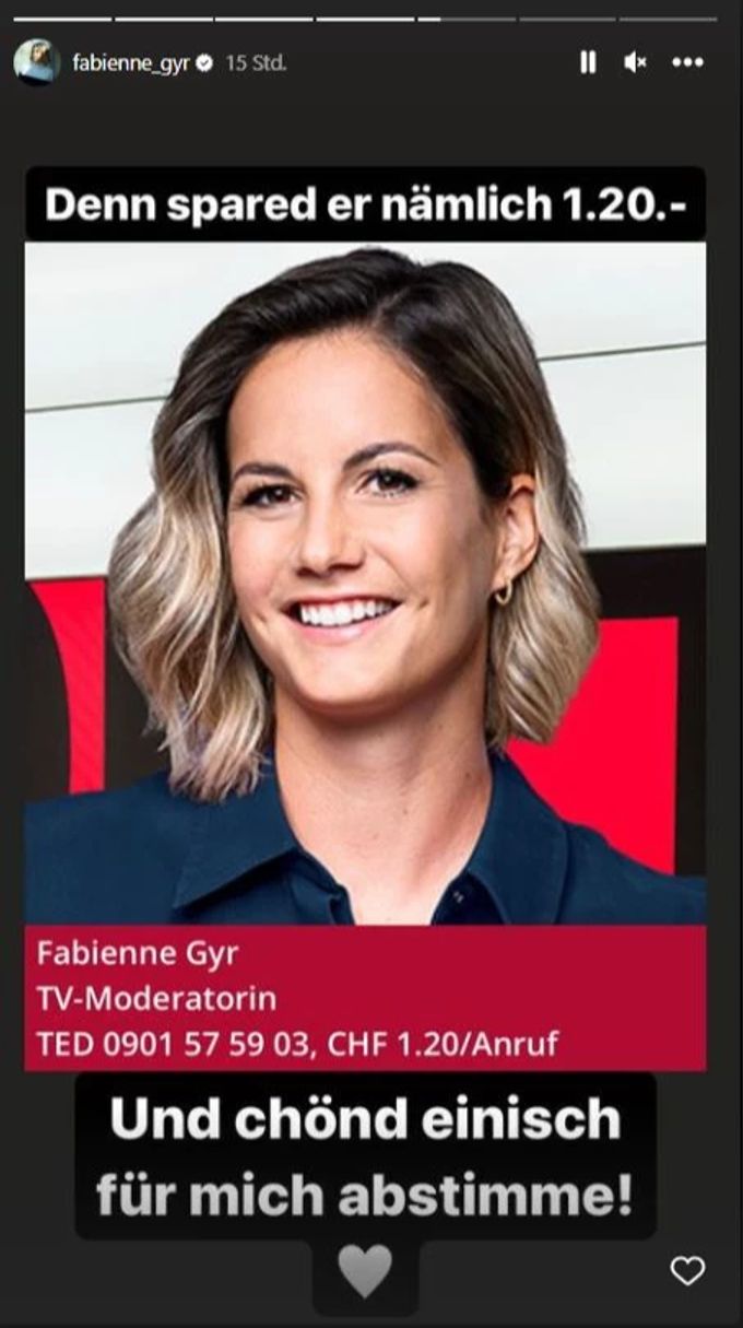 SRF: Fabienne Gyr bettelt im Netz um «Prix Walo»-Stimmen | Nau.ch SRF: Fabienne Gyr bettelt im Netz um «Prix Walo»-Stimmen | Nau.ch