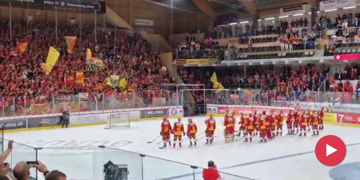 SCL Tigers: So feiern die Spieler den Sieg gegen Meister Servette | Nau.ch