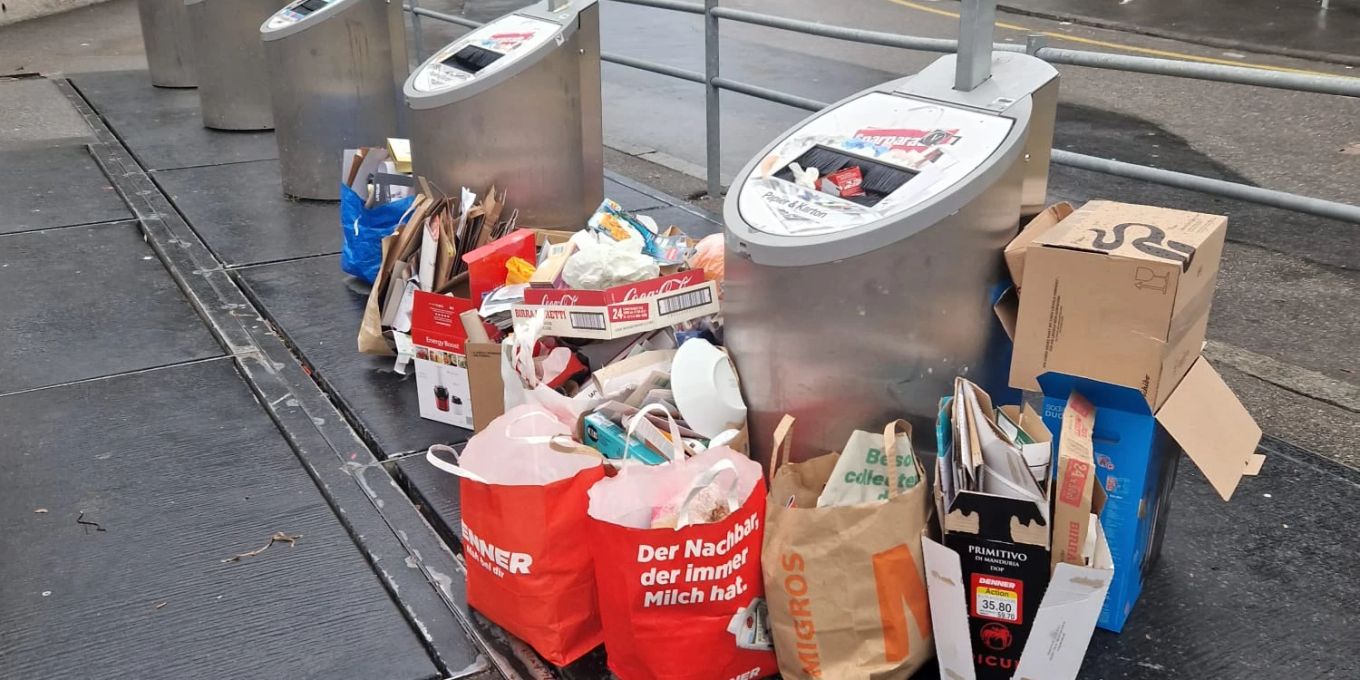 Berner Abfall-Sammelstellen quellen über | Nau.ch