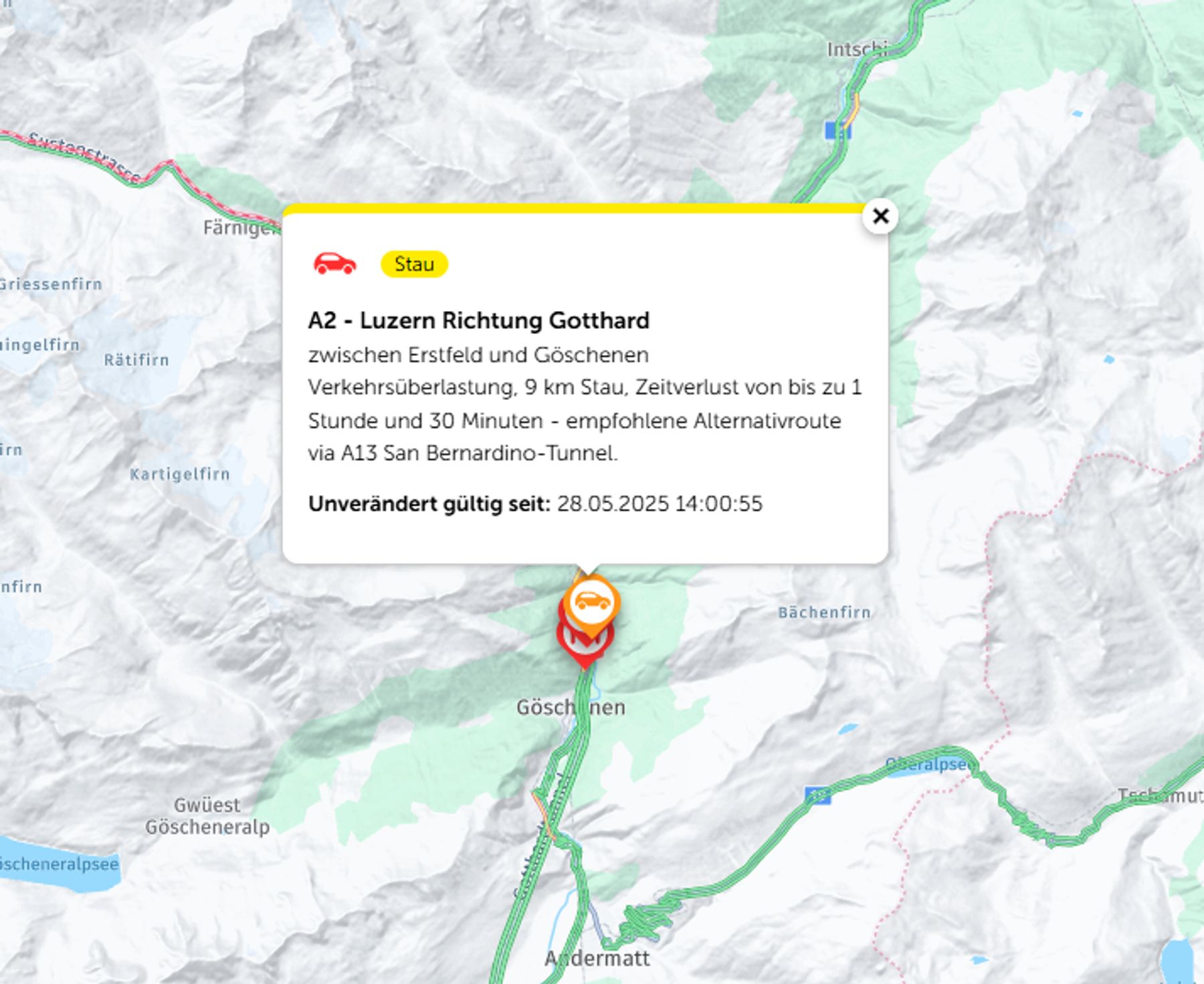 Stau am Gotthard wächst auf 10 Kilometer an | Nau.ch