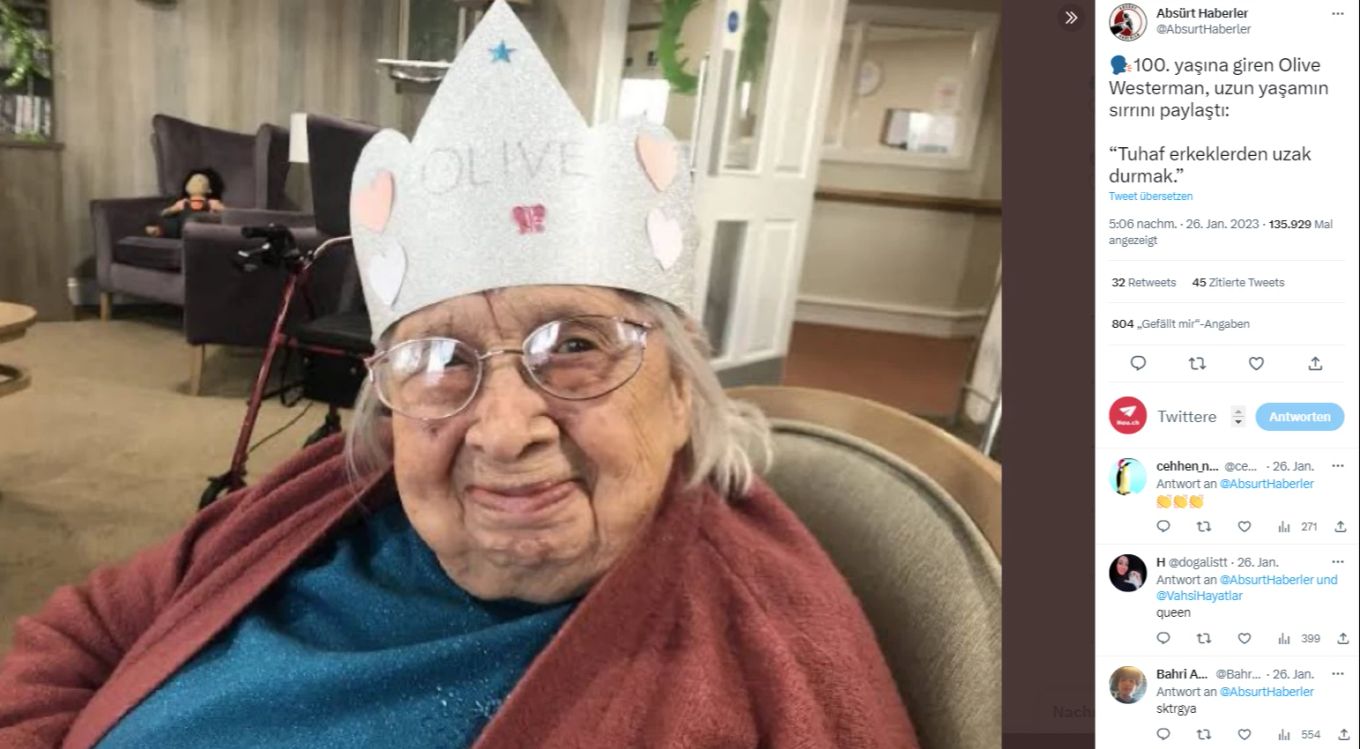 Seniorin (100) verrät kuriosen Trick für langes Leben | Nau.ch