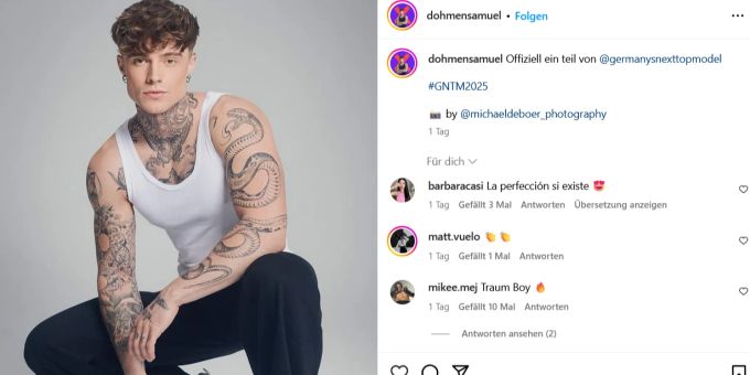 «GNTM»: Kandidat Samuel bei Party mit Messer attackiert | Nau.ch