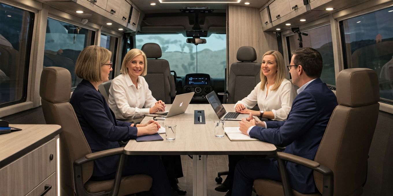 Mobiles Buro Im Transporter