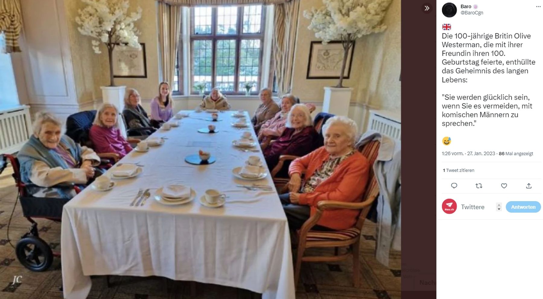 Seniorin (100) verrät kuriosen Trick für langes Leben | Nau.ch