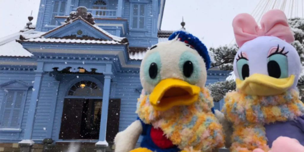 Verlorener Donald Duck in Obhut des Chido Museums in Japan