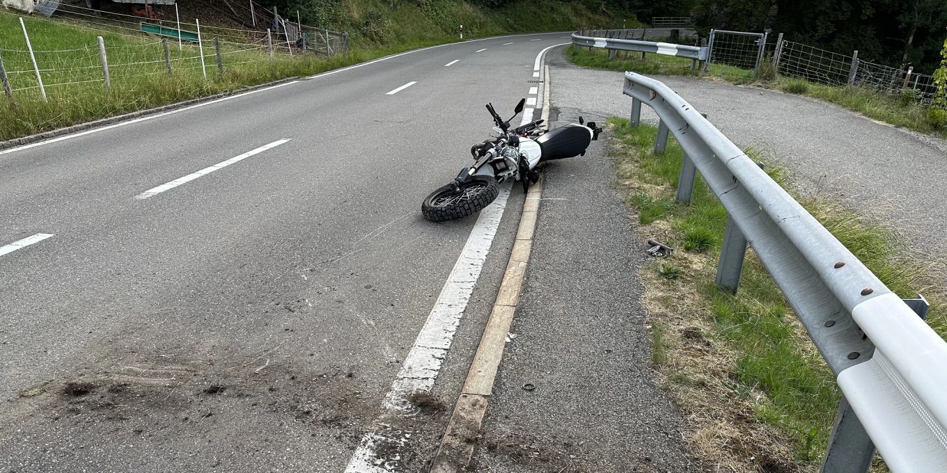 Unfall in Speicher AR: Motorradfahrer (49) kollidiert mit Leitplanke | Nau.ch