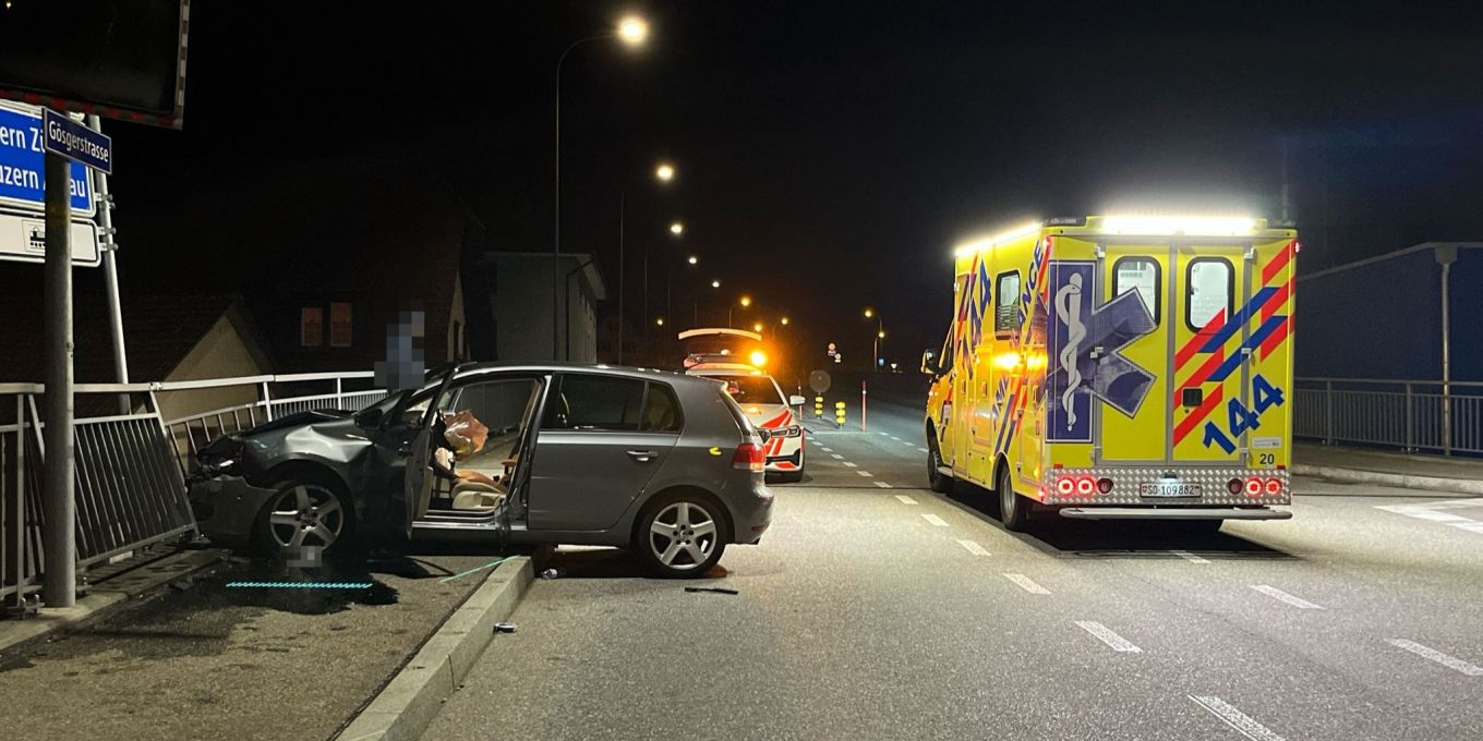 Olten SO: Autofahrer prallt in Brückengeländer – ins Spital gebracht ...
