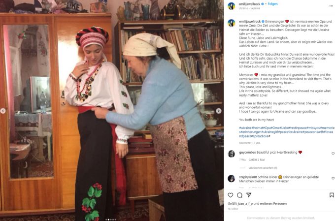 Schlagerstar Emilija Wellrock verliert im Krieg ihren Papa | Nau.ch