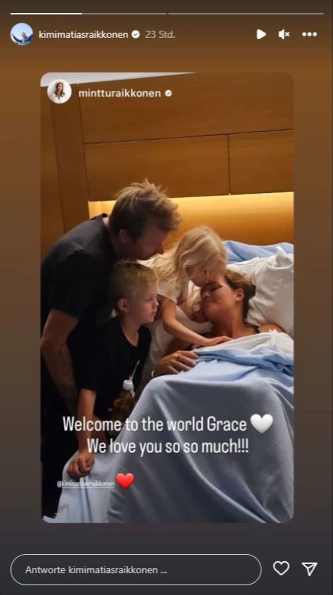 Kimi Räikkönen zum dritten Mal Vater: Töchterchen Grace ist da! | Nau.ch