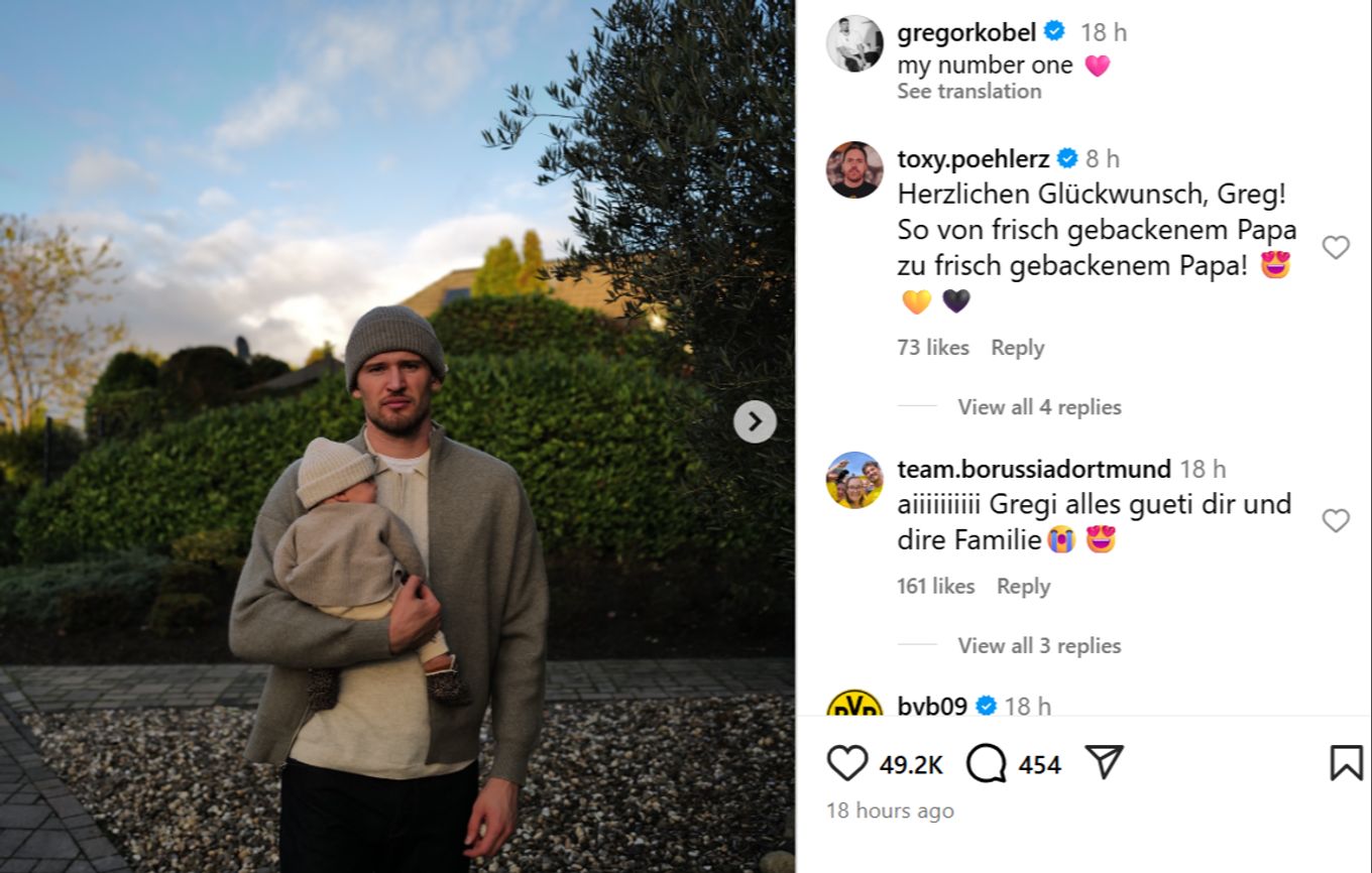 Nati-Goalie Gregor Kobel zeigt erstmals sein Baby | Nau.ch
