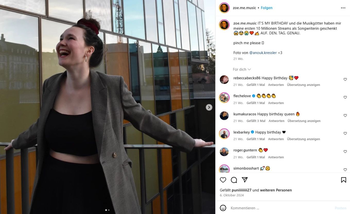 Zoë Më: Schweizer ESC-Hoffnung setzt auf «Chill Noir» | Nau.ch